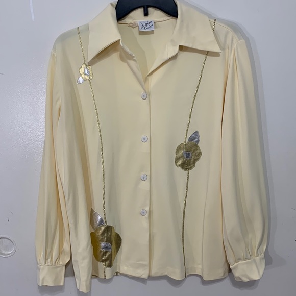 de weese designs | Tops | Vintage De Weese Design Long Sleeve Yellow ...